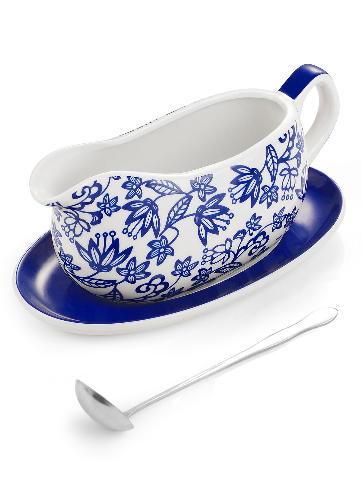 Amazon.com | LoeJan Gravy Boat with Spoon, Ceramic Sauce Serving Dish ...