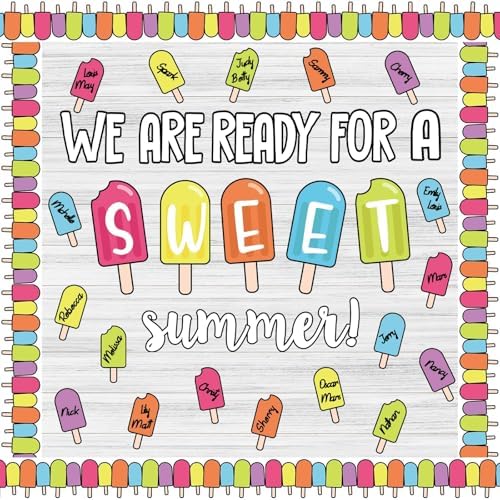 Amazon.com: Summer Ice Pop Bulletin Board Decorations Set, Colorful ...