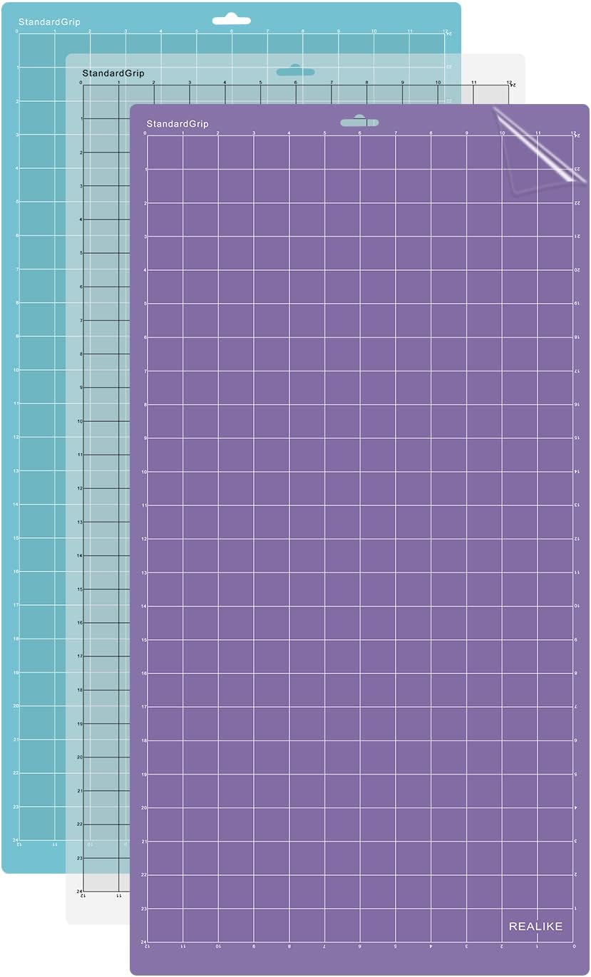 Cricut Cutting Mats - 12" x 24" Light Grip Adhesive Cutting Mat ...