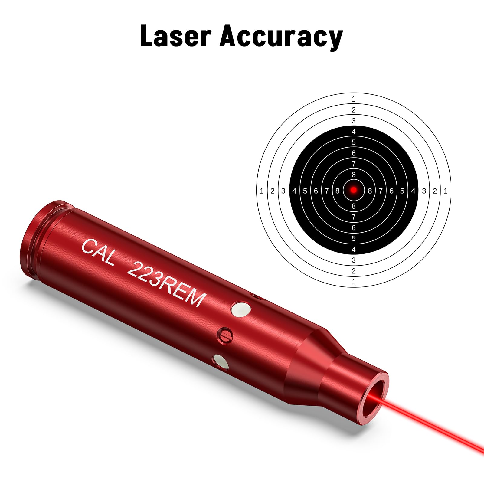 Snapklik.com : MidTen Bore Sighting Laser 223/5.56mm Red Dot Boresighter