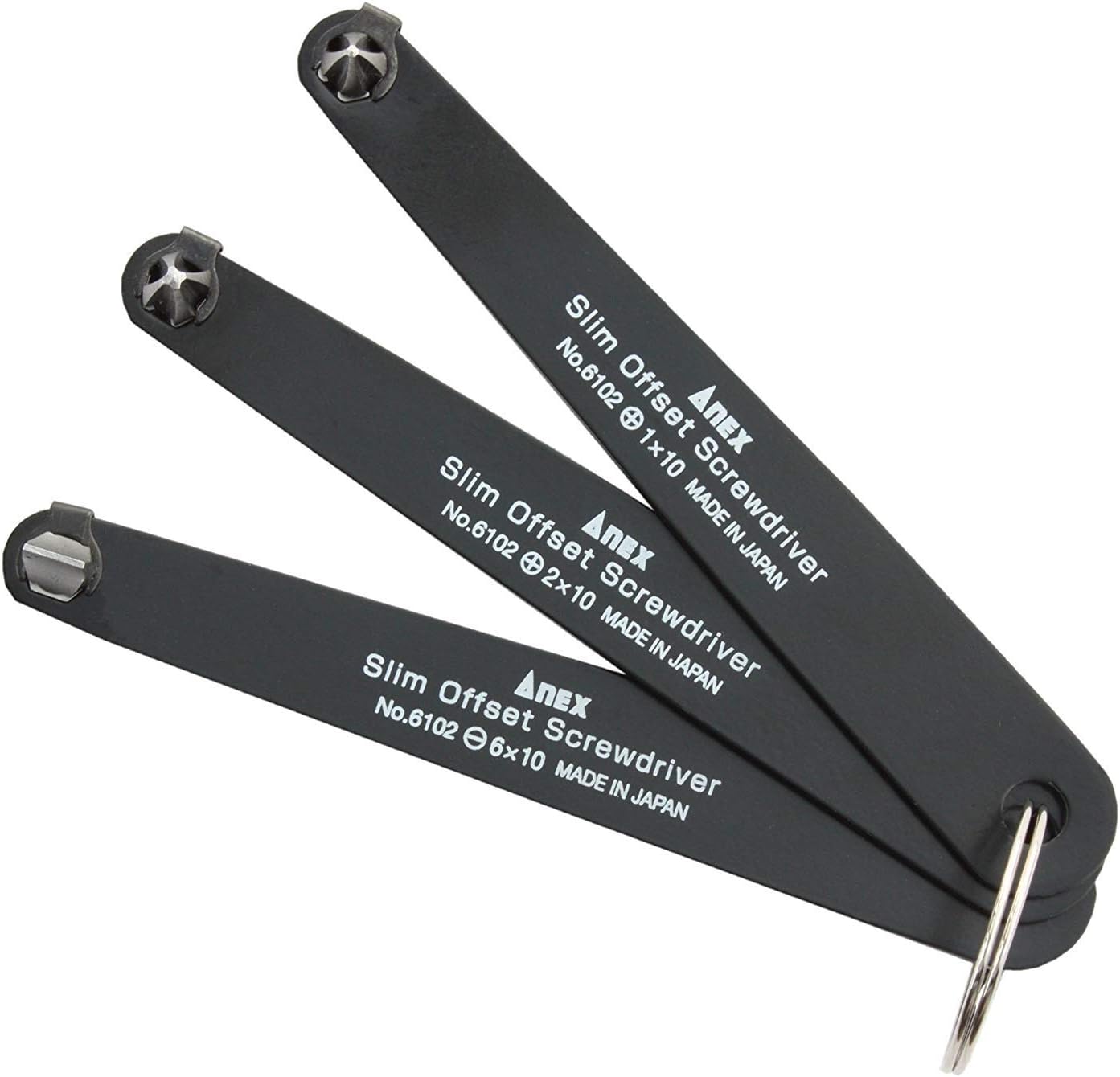 Amazon.com: ANEX Ultra Low Profile Offset Screwdriver Set 3 Piece, 90 ...