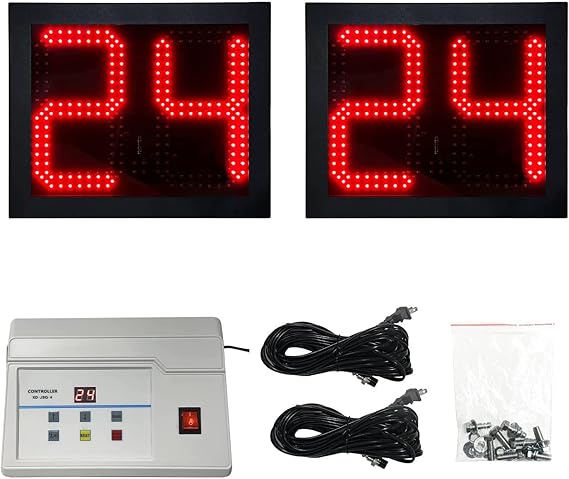 YZ 2 Pack Custom Time 14/24 Second Shot Clock Basketball Court ...