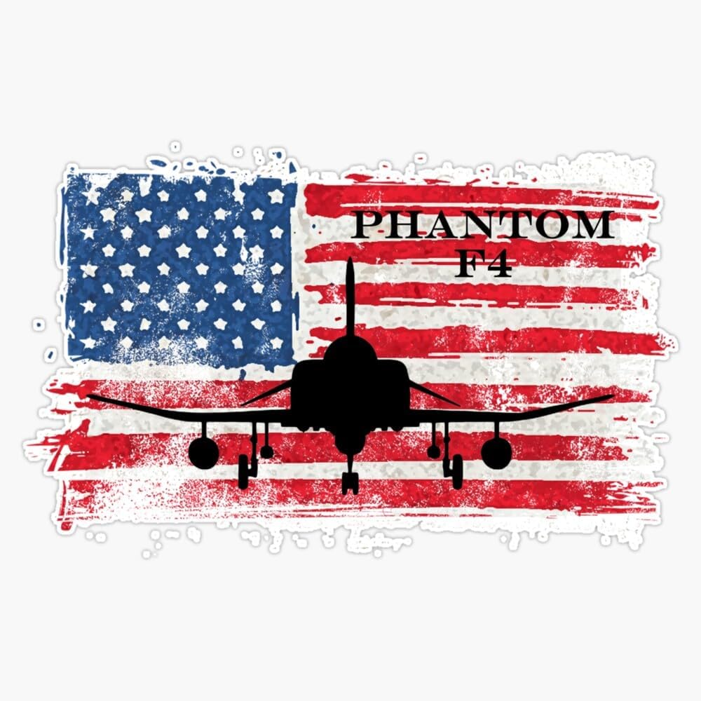 Amazon.com - LAD Studio F4 Phantom Fighter Jet US Military Distressed ...