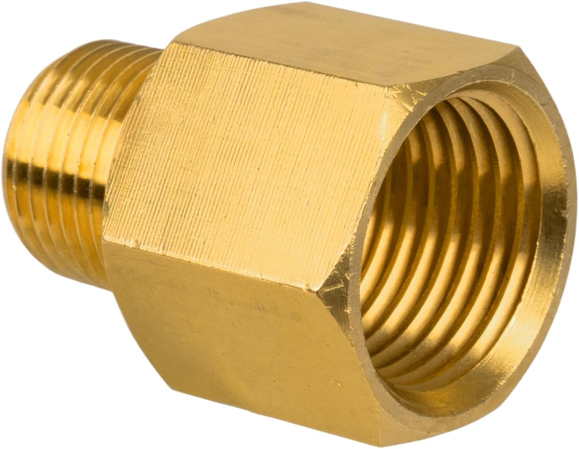 Amazon.com: JUWO Brass Pipe Fitting, 3/8" NPT Male x 1/2" NPT Female ...