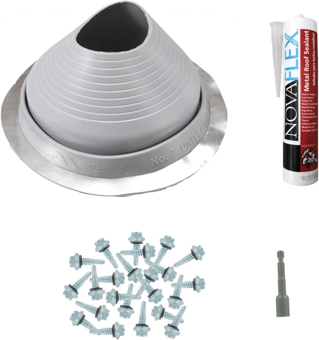 Fasteners Plus ST Fastening #7 Roofjack Round Silicone High Temperature ...