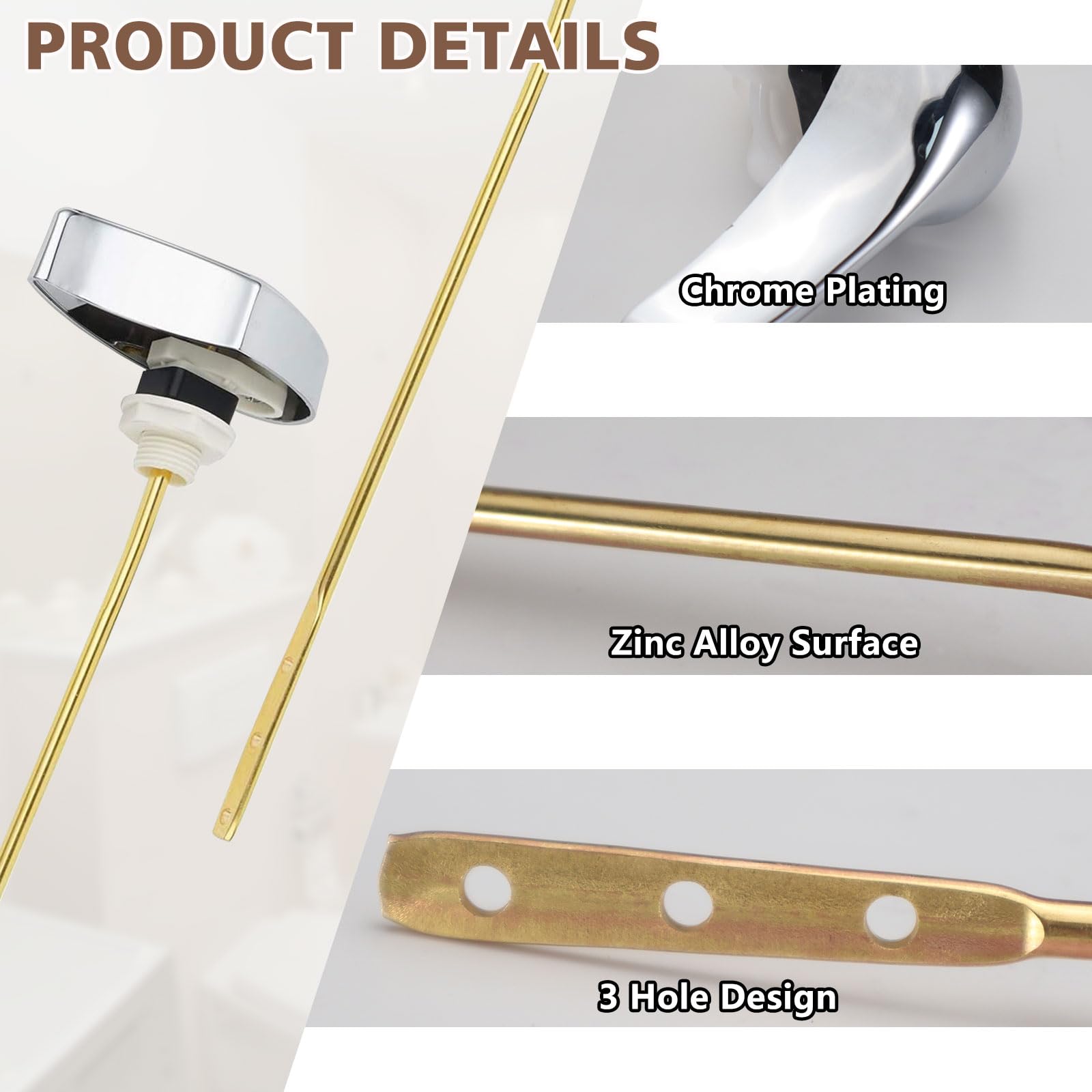 Front Mount Toilet Handle Replacement Metal Toilet Lever Universal ...