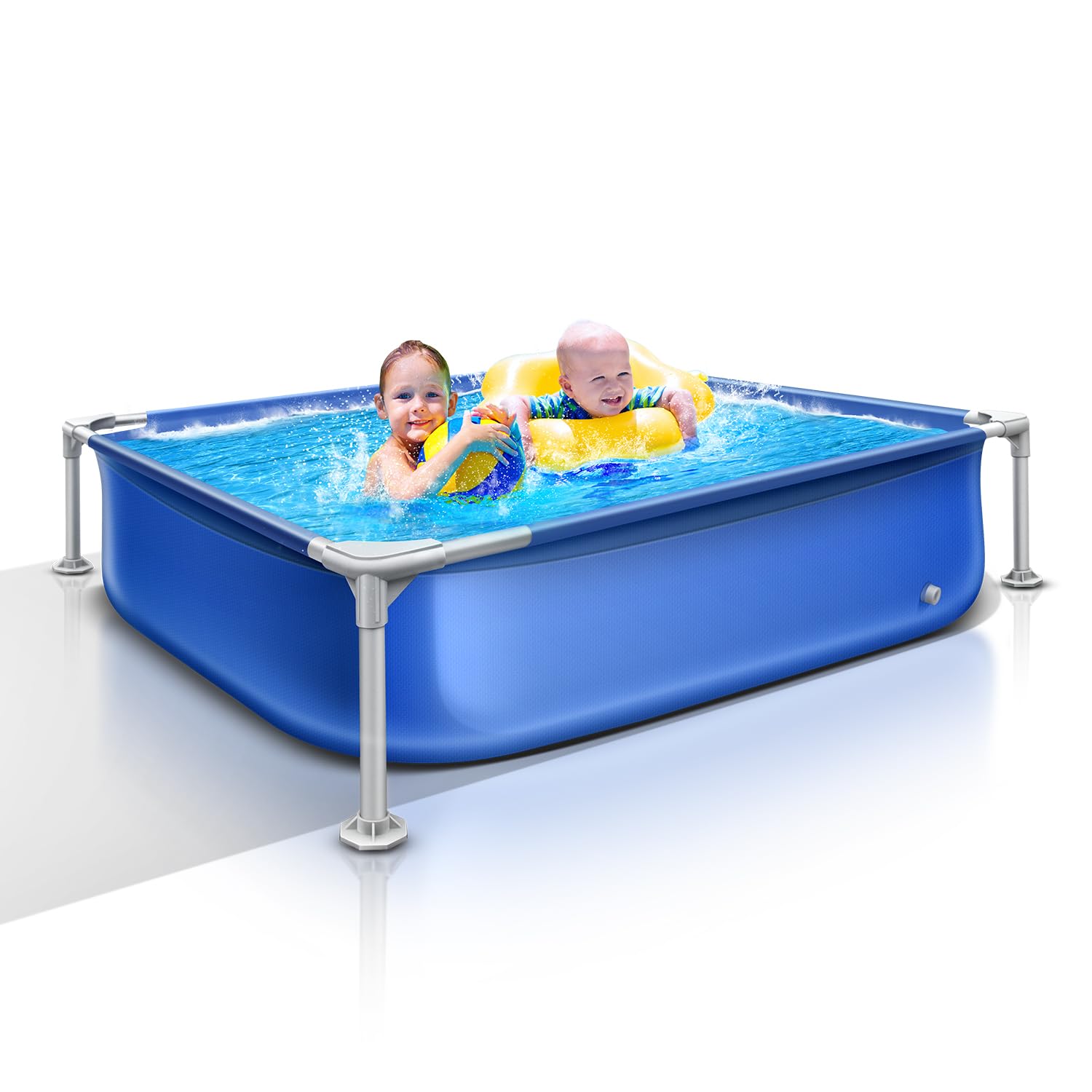 Snapklik.com : Framed Swimming Pool 4 X 4 X 12" Kiddie Pool Above ...