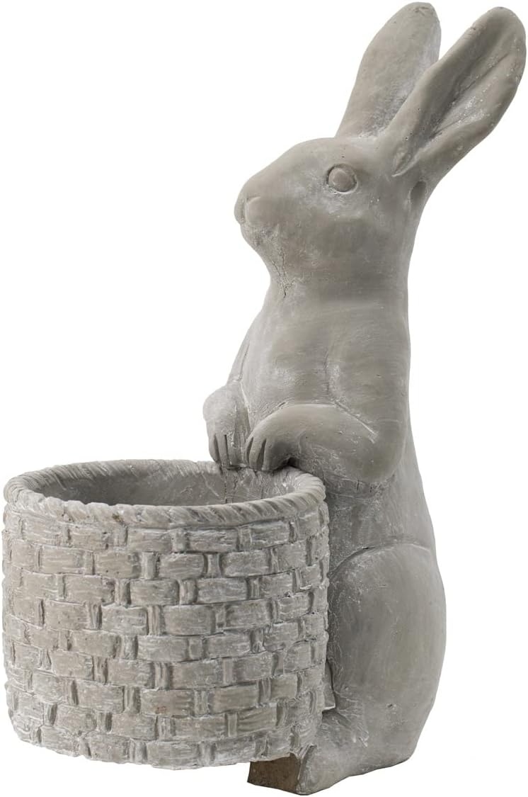 Amazon.com : SPI Home Cast Aluminum Rabbit Triplets Planter Holder 14.5 ...