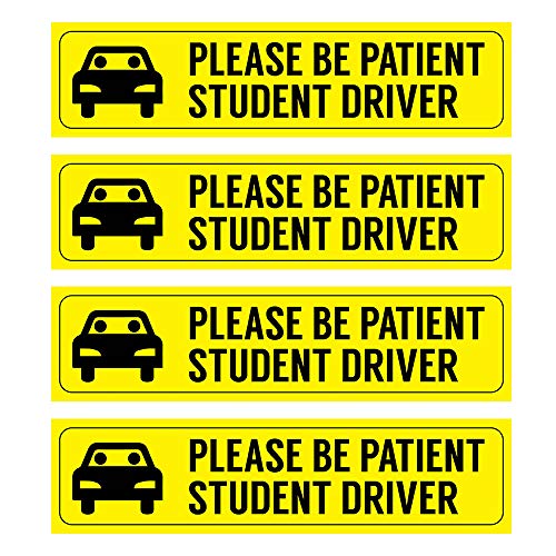 ImageNCraft (4 Pack Please Be Patient Student Driver Bumper Stickers 3 ...