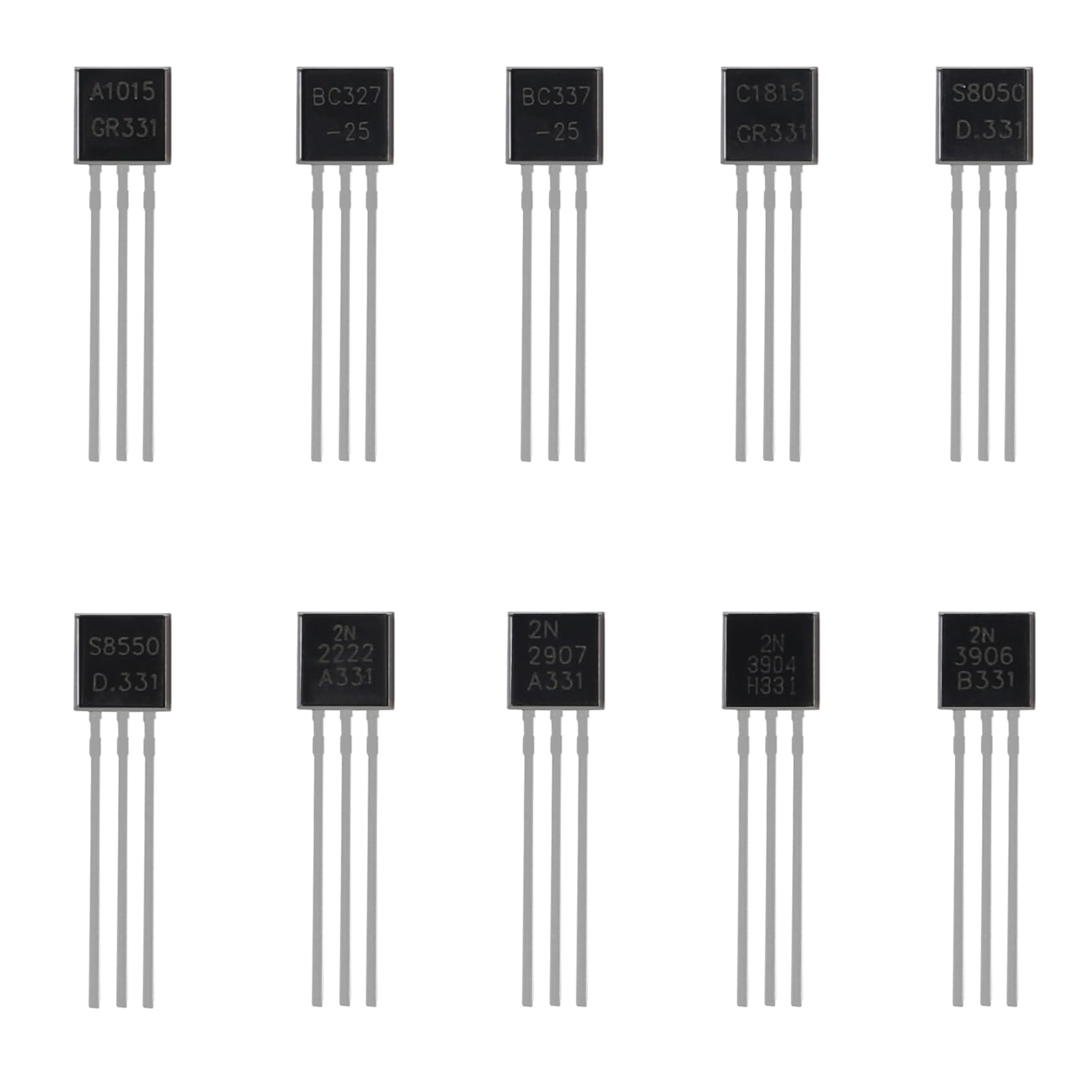Npn Transistor 250 Pcs Transistor Assortment Kit - 10 Values NPN & PNP ...