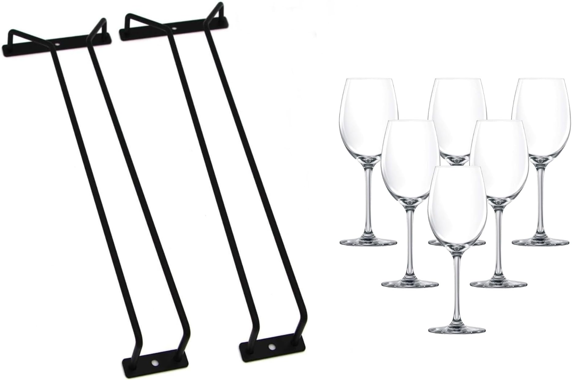 MBCARE Wine Glass Rack, Under Cabinet Wine Glass Holder Alloy Steel ...