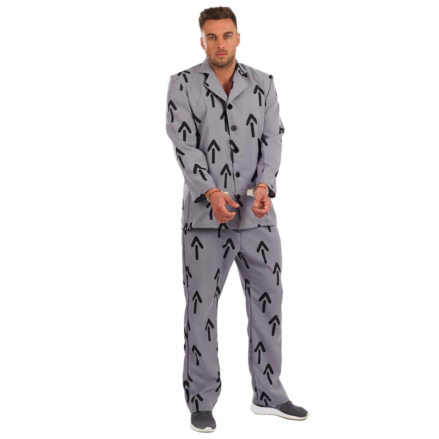 Buy Mens Prisoner Costumes Adults Criminal Inmate Convict Boiler Suit ...