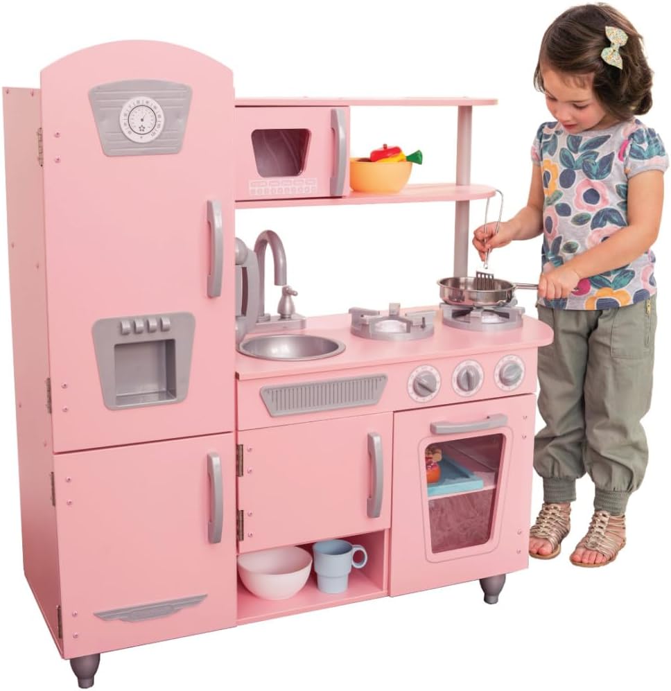 Keezi Kids Kitchen Set 8 in 1 Pretend Play Food Playset Wooden Toys Mud ...