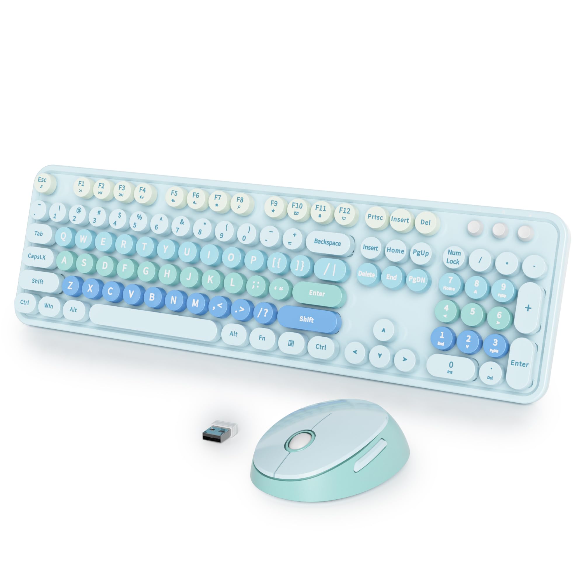 Amazon.com: SbocKeeb Wireless Keyboard and Mouse Set, Retro Typewriter ...