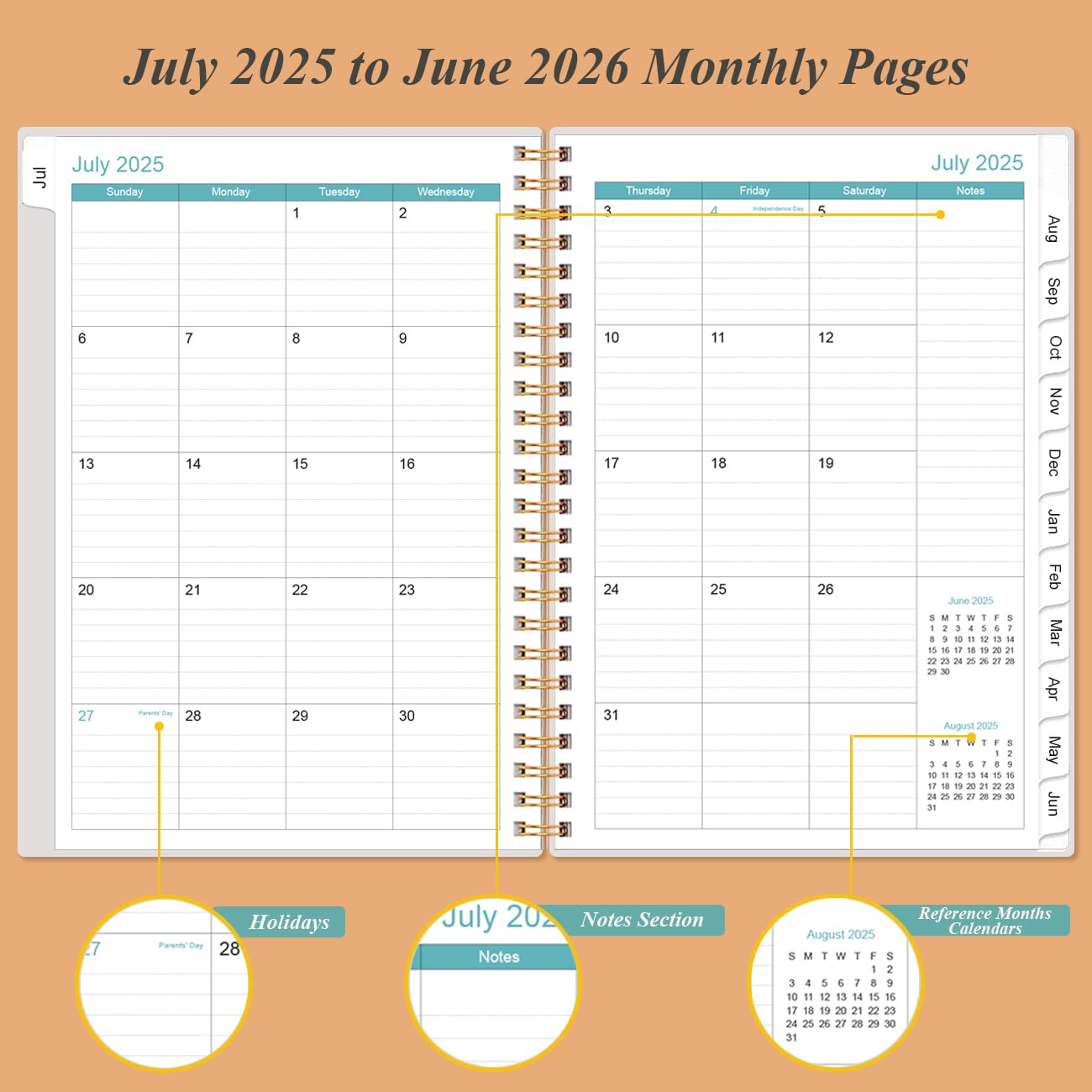 Snapklik.com : 2025-2026 Planner - Academic Planner 2025-2026 From July ...