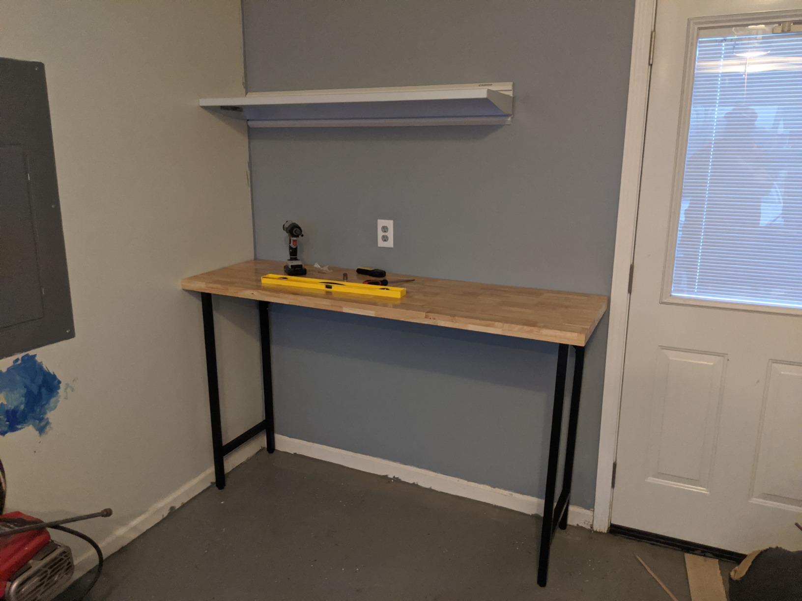 Muscle Rack WB6620-RW 5Rubber Wood Top Workbench, 38" Height, 66" Width ...