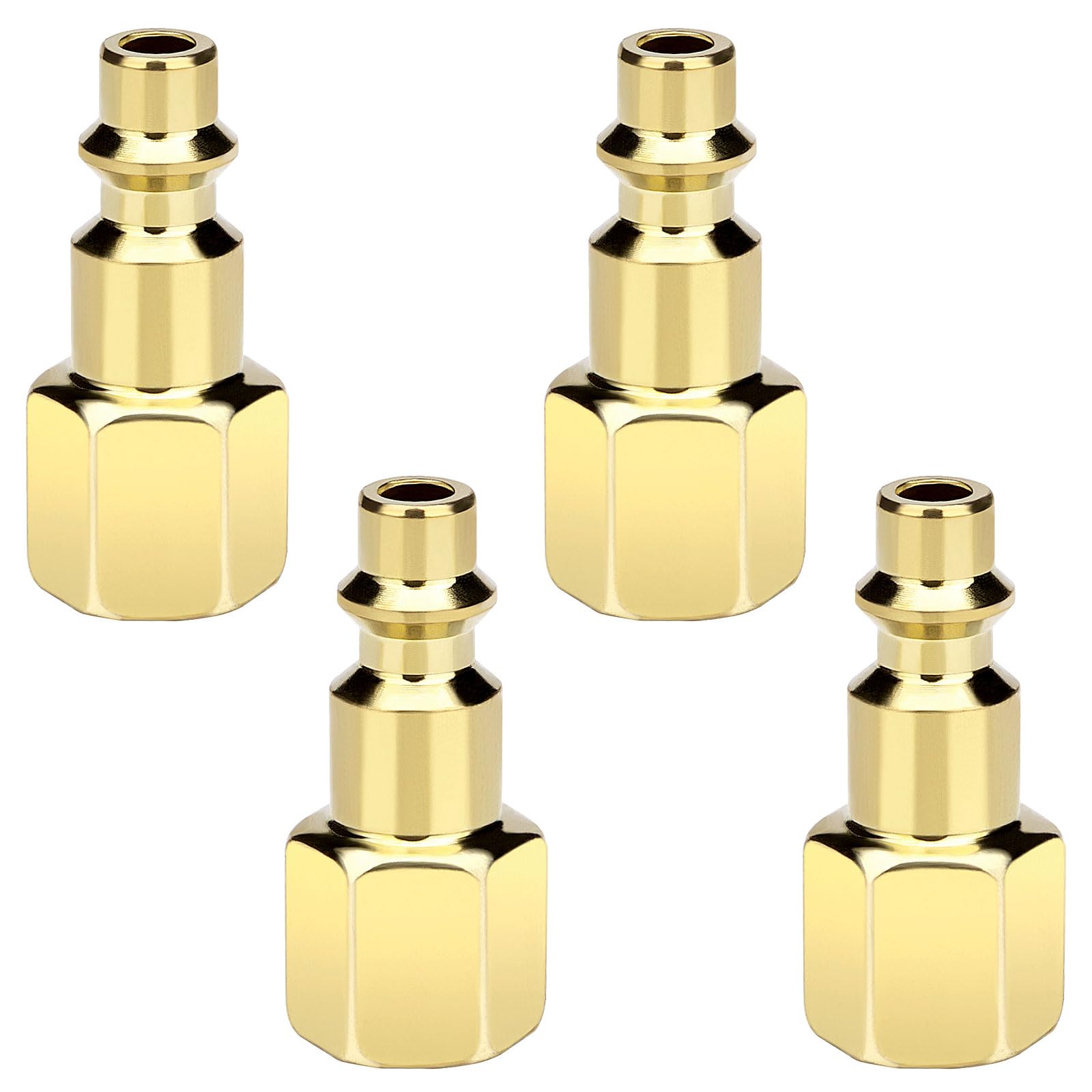 1/4 INCH Air Hose Fittings, 4 PCS NPT Female Plug Kit, Air Coupler ...