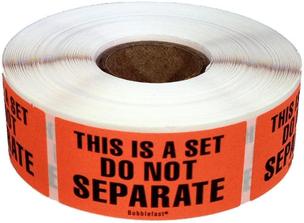 Amazon.com : This is a Set Do Not Separate Labels, Fluorescent Orange ...