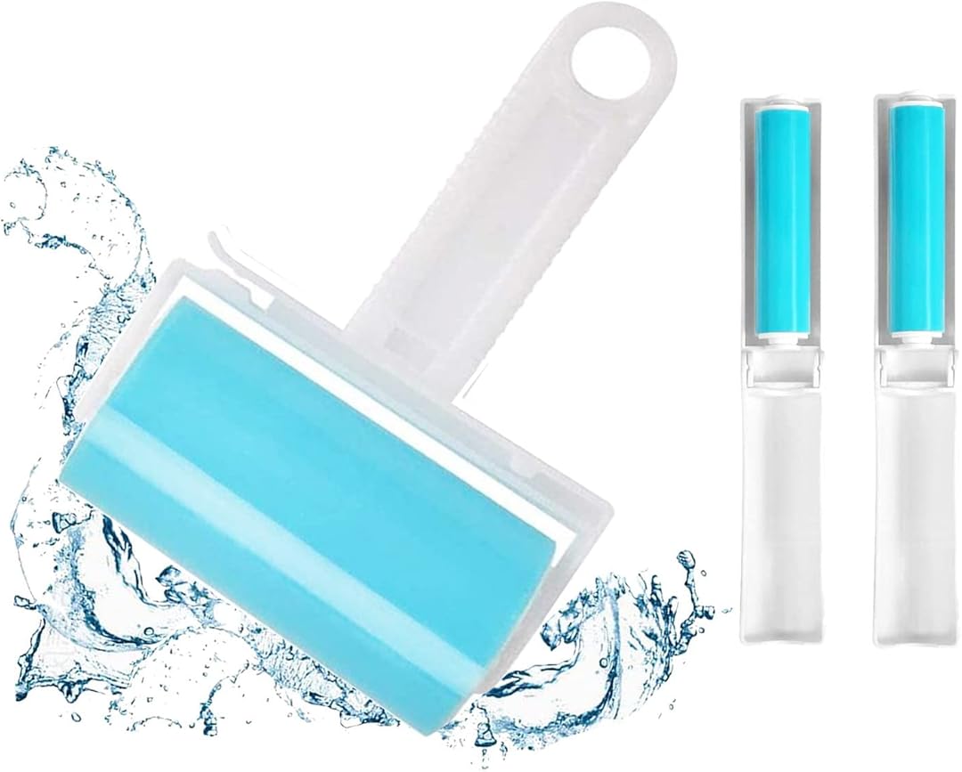 Sticky Lint Roller 3 Pack Reusable Washable Lint Roller Pet ...