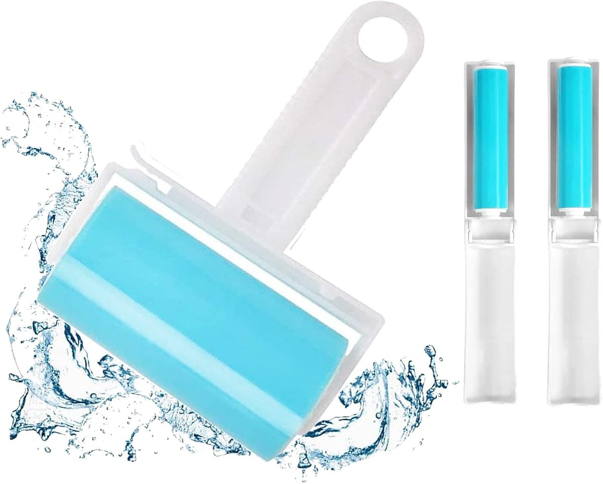 Sticky Lint Roller 3 Pack Reusable Washable Lint Roller Pet ...