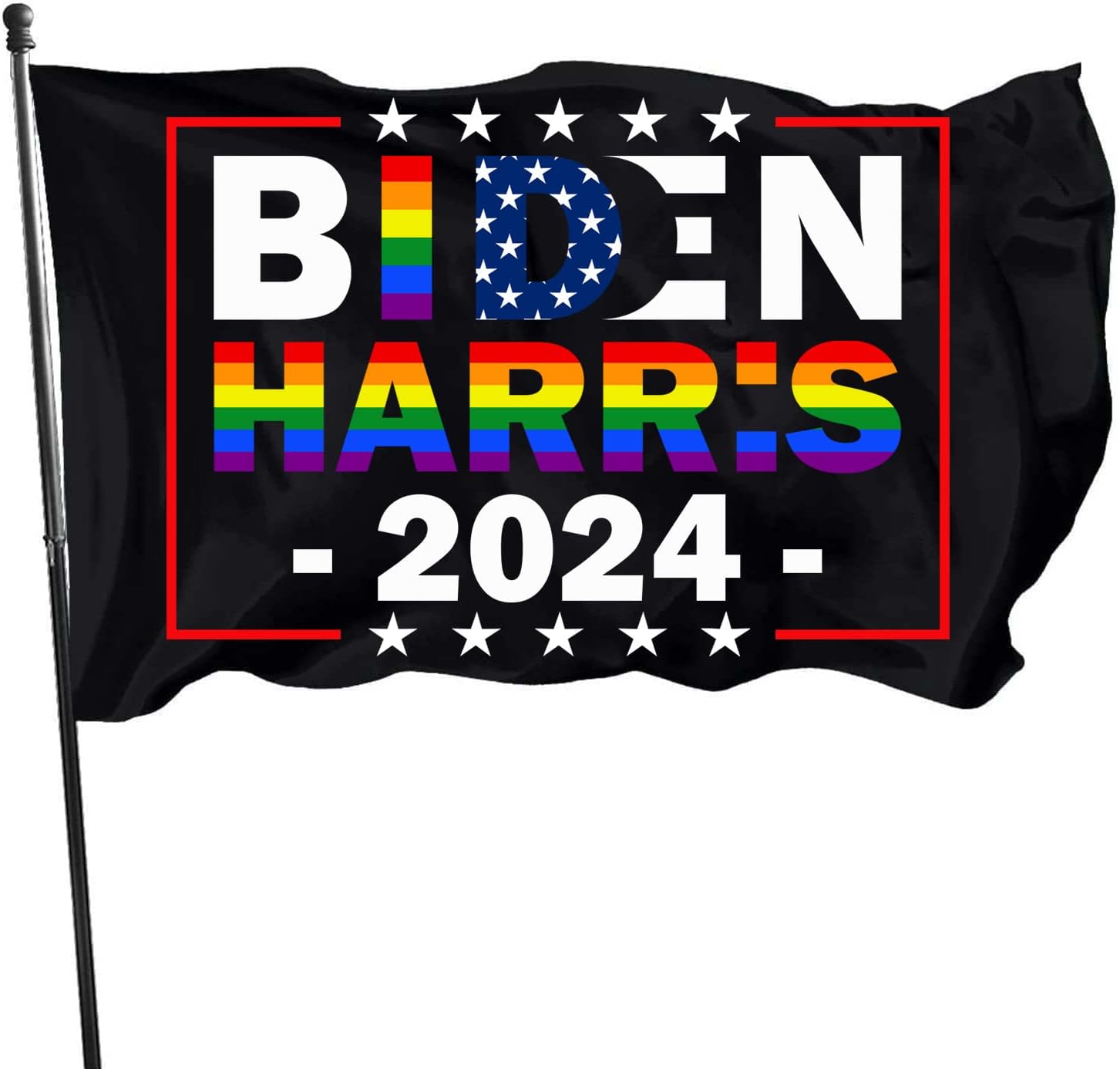 Amazon.com : Biden Harriis 2024 Rainbow Flag Democrat Flag Outdoor ...