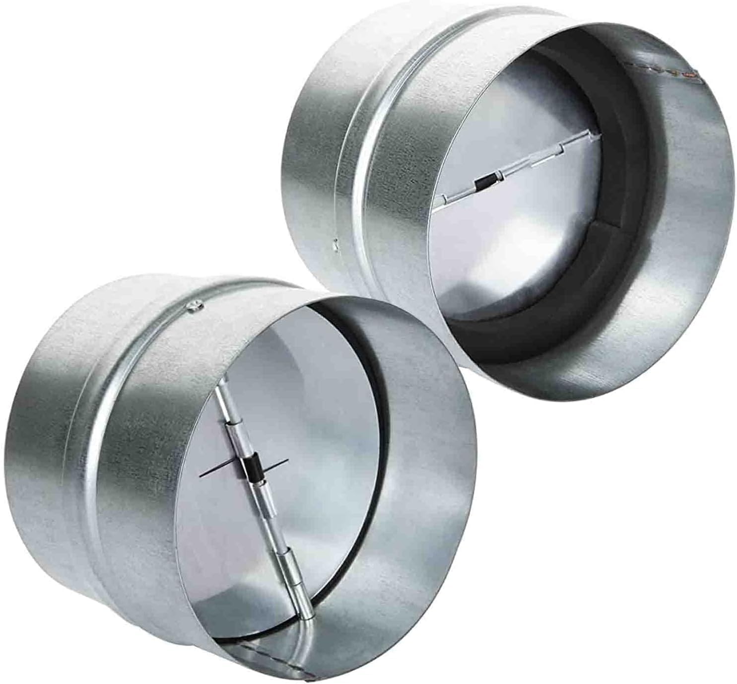 MIVIDE 2Pack 4 inch Backdraft Damper Duct, One Way Airflow Ducting ...
