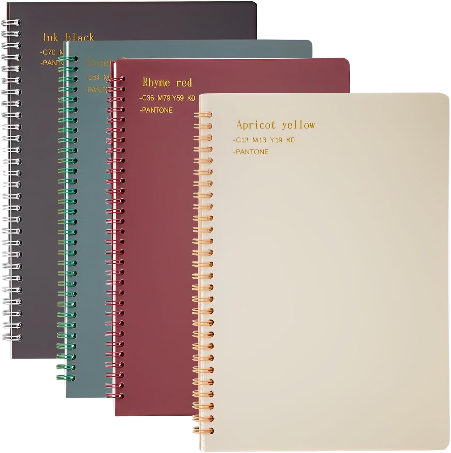 4 Pieces Cuadernos De Espiral, Libreta De Notas De Tapa Dura De ...