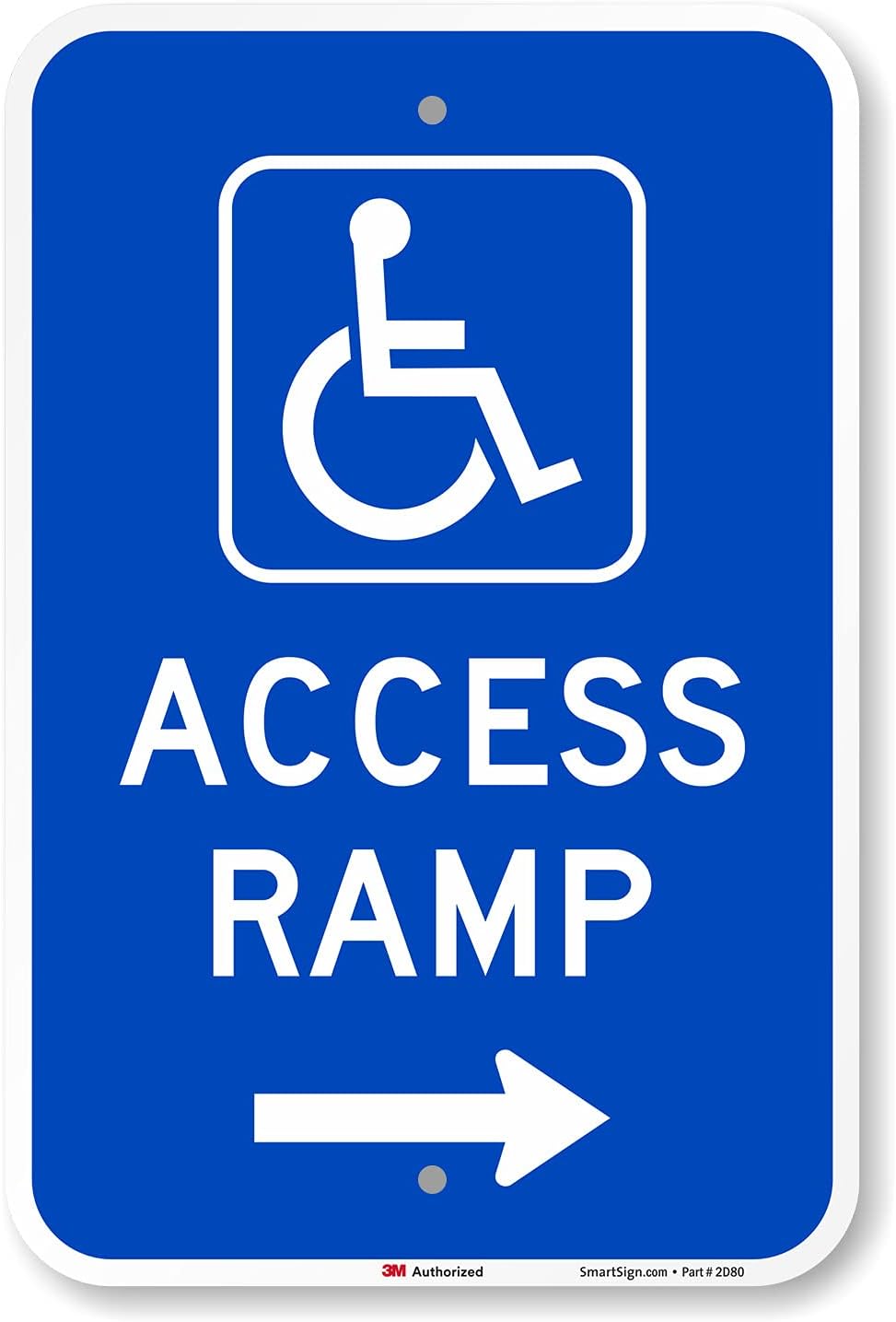 Amazon.com: SmartSign 18 x 12 inch Handicap “Access Ramp” Metal Sign ...