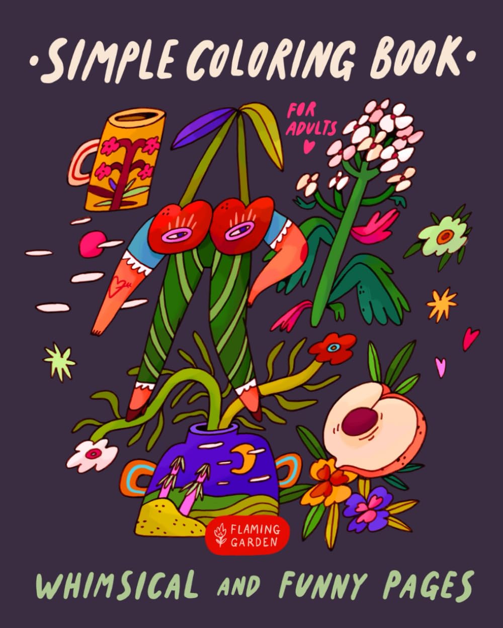 Amazon.com: Simple Coloring Book For Adults: Whimsical, Easy, Funny And ...