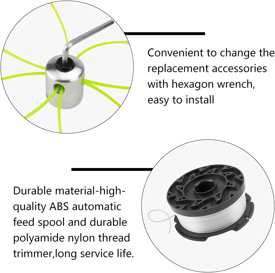 PERFETSELL Universal Aluminium Trimmer Head String Nylon Mowing Trimmer ...