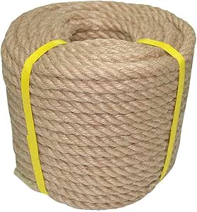 Natural Jute Rope, 100m length Twisted Hemp Rope Multifunctional Solid ...