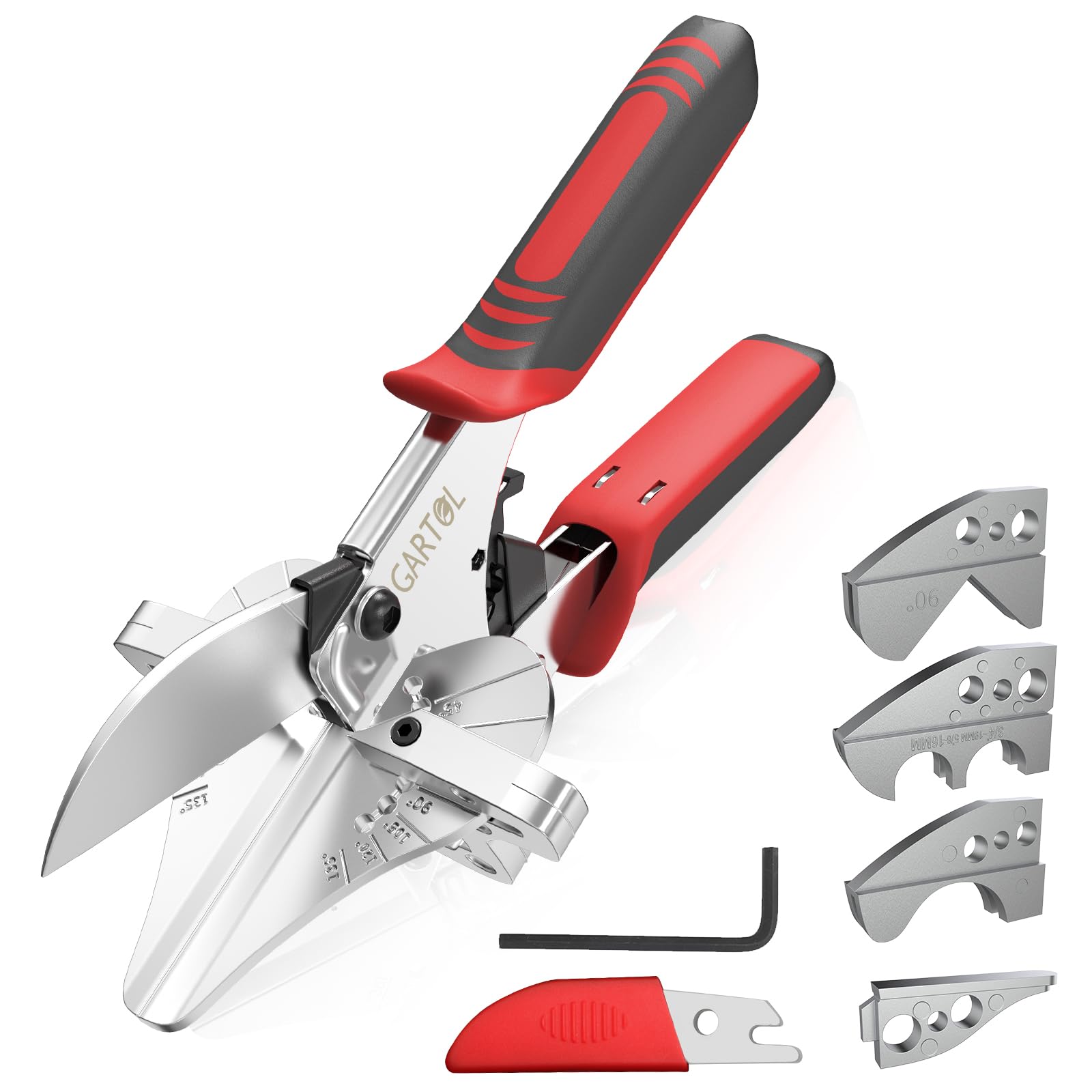 Snapklik.com : Ratchet Miter Shears, 45-135 Adjustable Multi-Angle ...