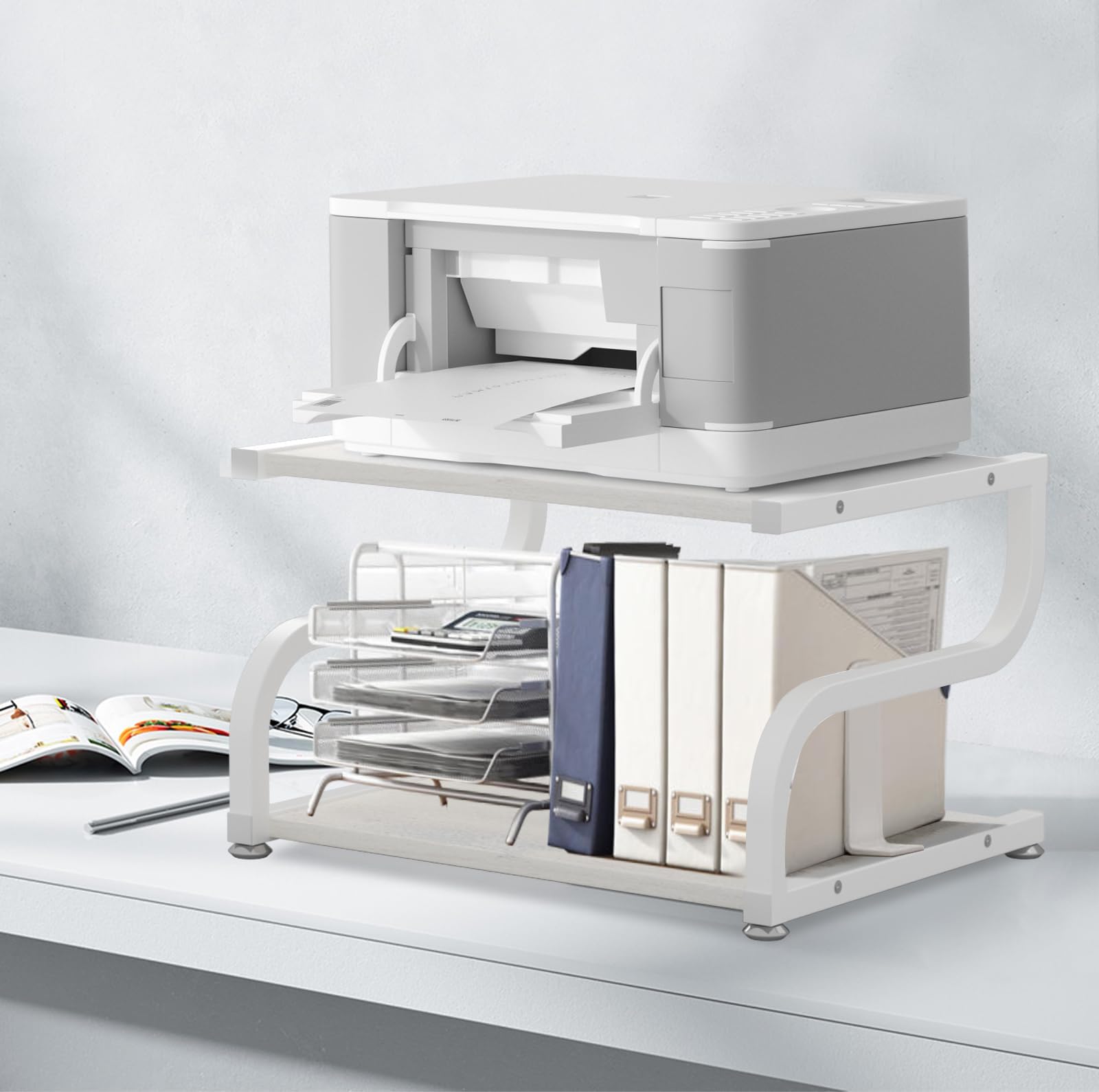 Printer Stand With Drawers HOMCOM Printer Stand With 3 Drawers Shelves ...