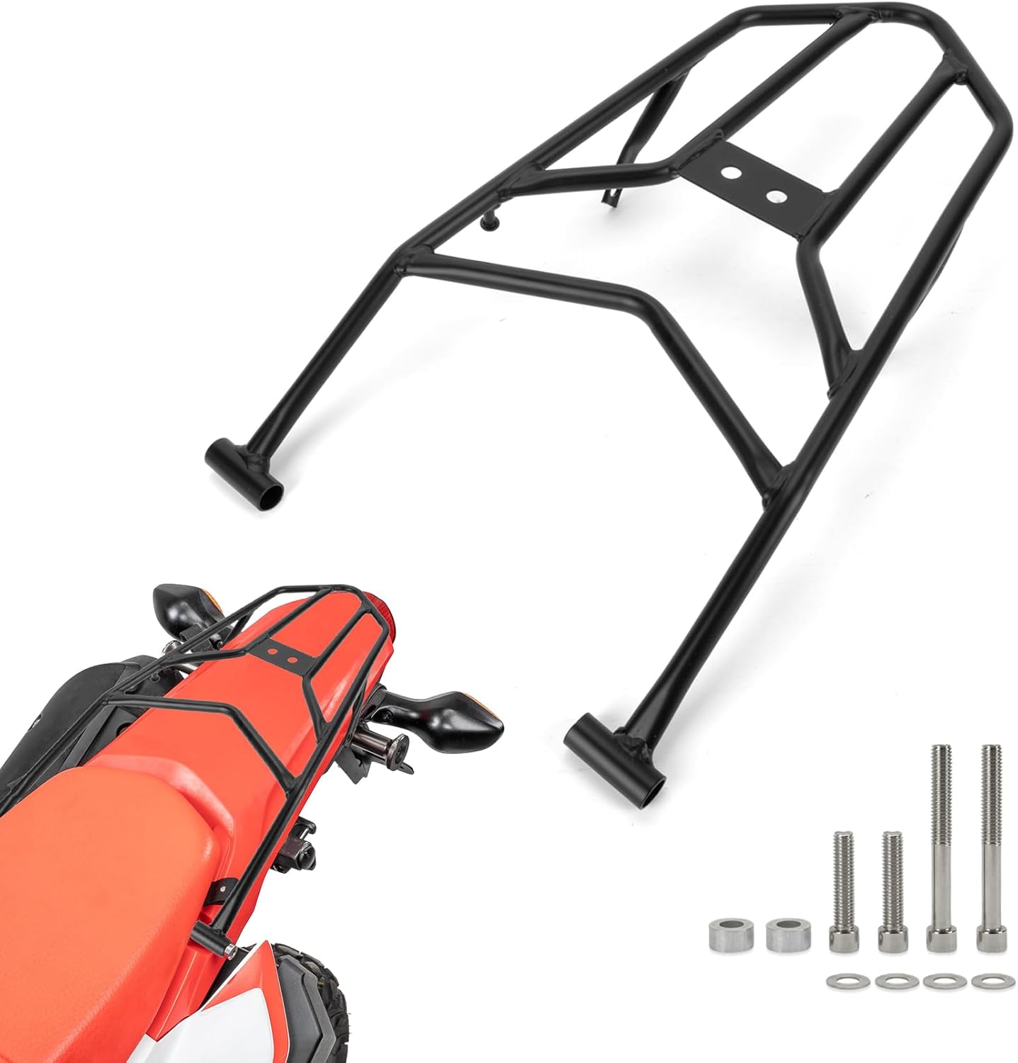 Amazon.com: PSLER CRF300L Rally Rear Rack - CRF 300L Motorcycle Luggage ...