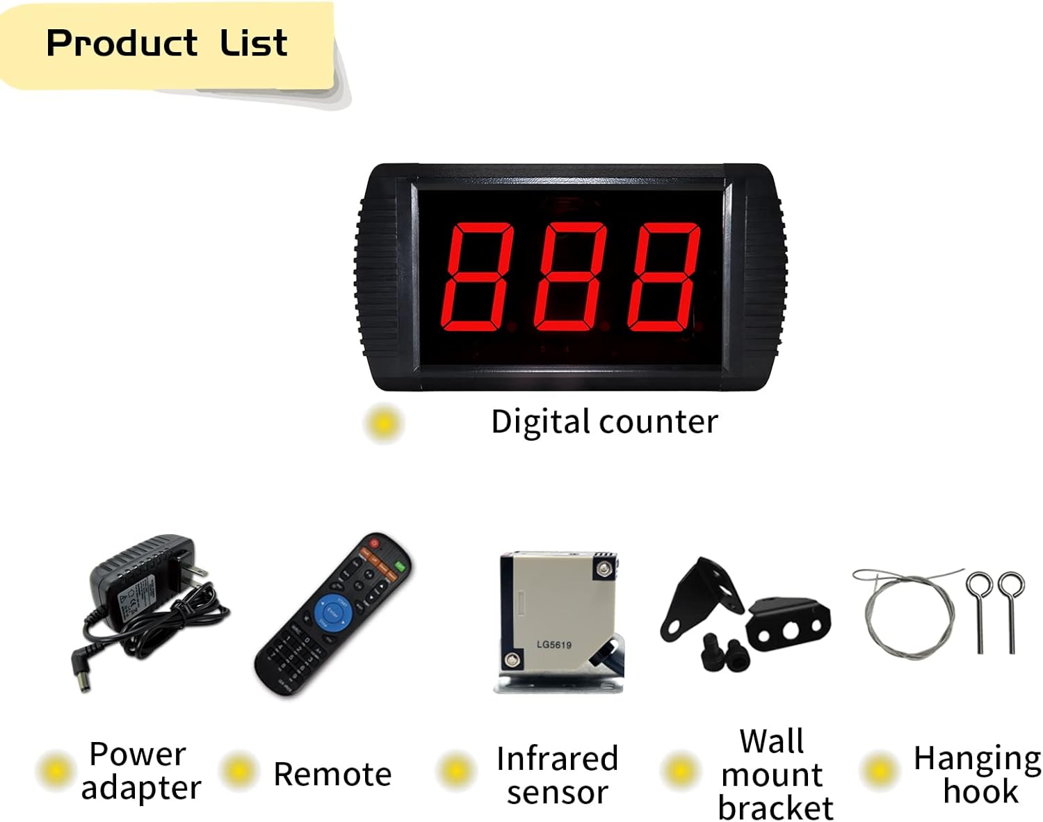 Digital Visitor Counter with Infrared Sensor - Count UP to 999 - for ...