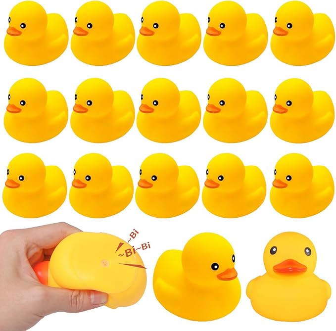Amazon.com: Yellow Rubber Ducks Bath Toys 20Pack, Bathtub Floating ...