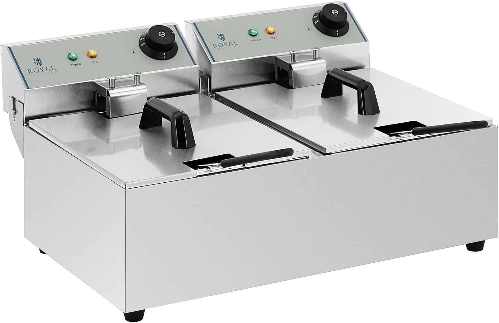 Royal Catering Kommerzielle Fritteuse Kapazität 2 x 16 l 13 kW 400 V 60 ...