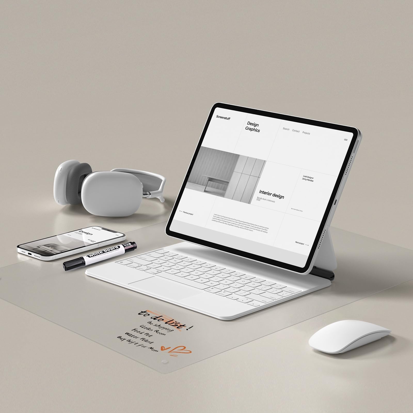 Amazon.com : Clear Glass Desk Mat 20" x 16" Tempered Desk Protector Pad ...