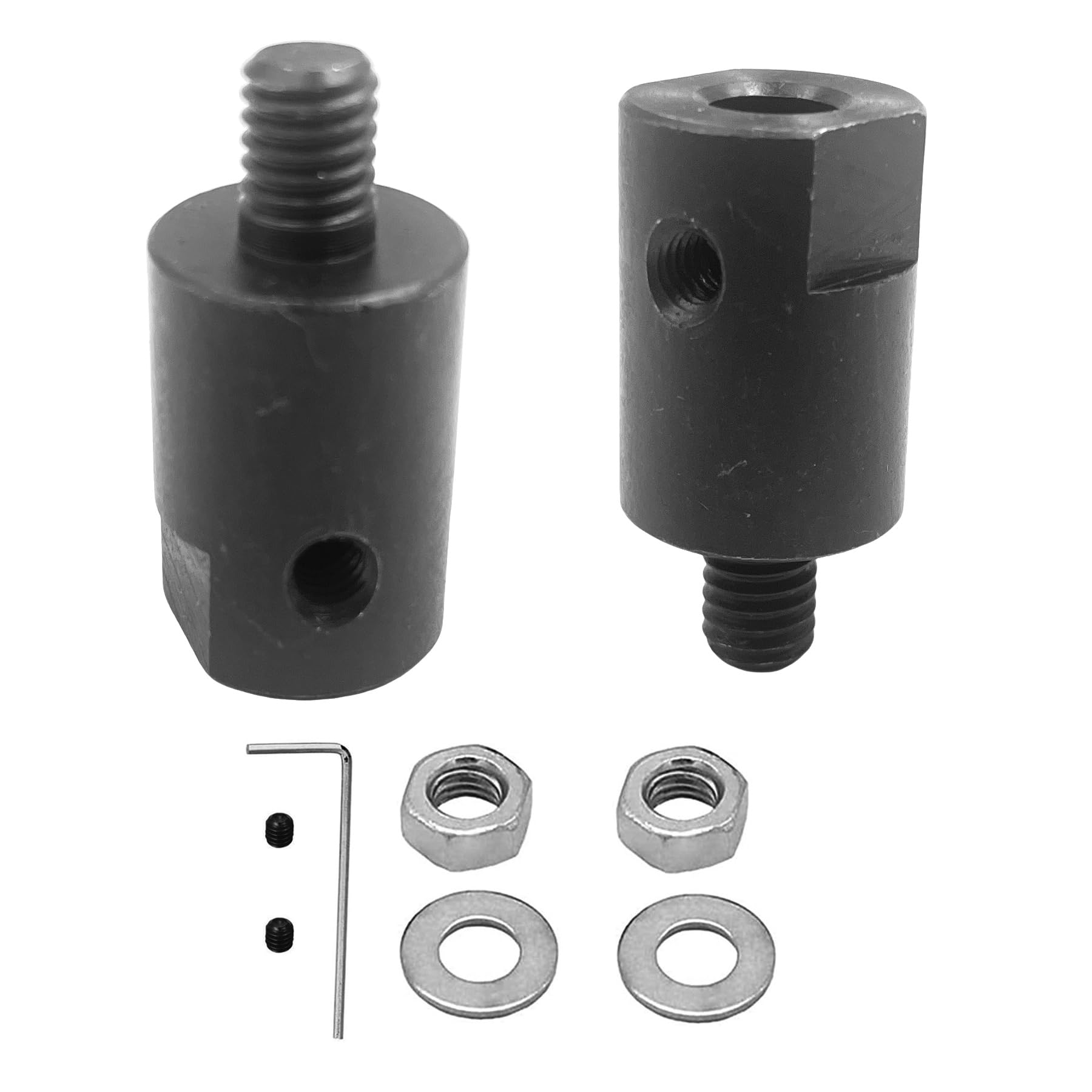 Amazon.com: 2 Set Motor Shaft Coupling,M6 6mm Axle Motor Shaft Coupler ...