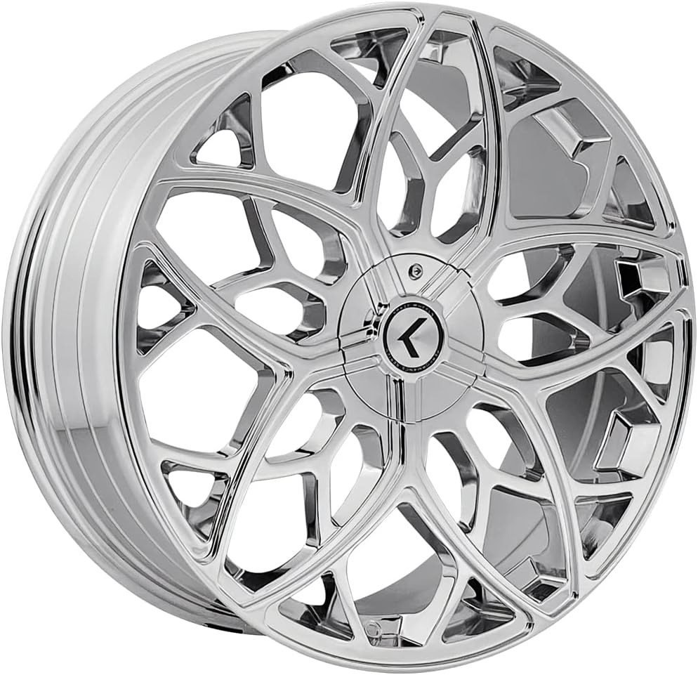 Amazon.com: Kraze KR184 Ricochet 20x8.5 5x115/5x120 +38mm Chrome Wheel ...