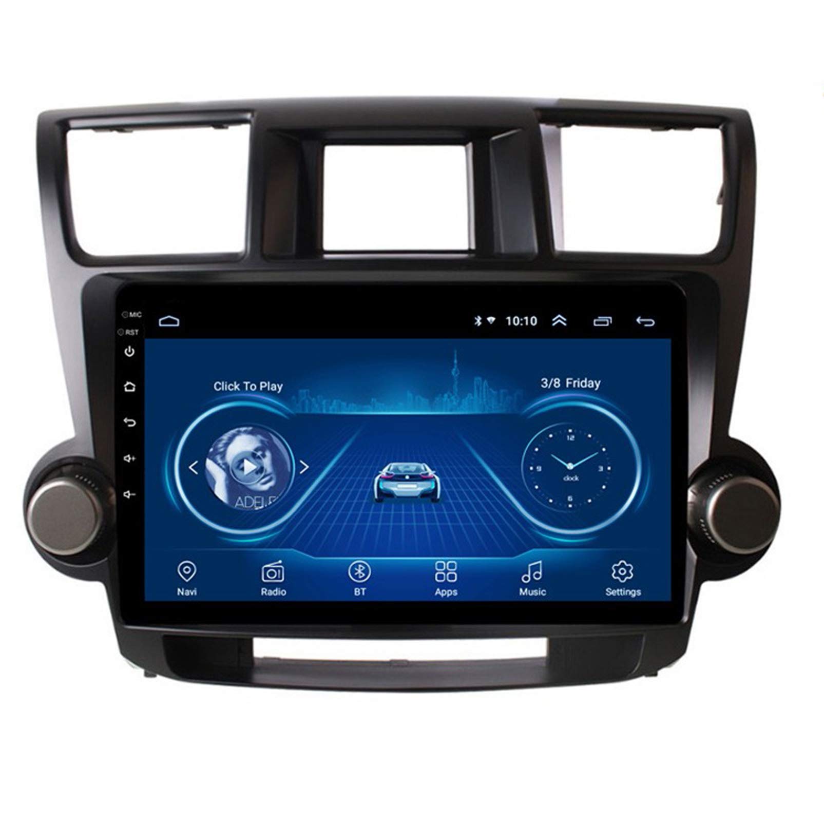 Buy PLOKM Android Autoradio Car Stereo with Sat Nav 10.1 Inch Car ...