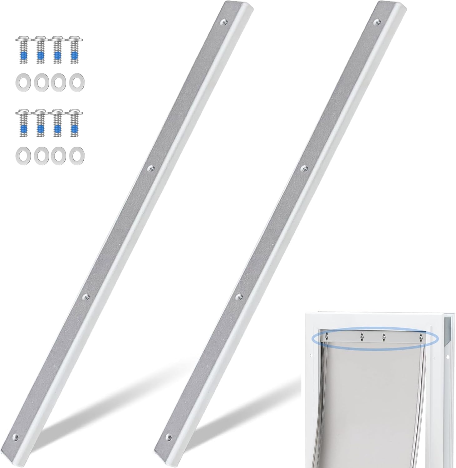 Amazon.com : 2PCS Aluminium Alloy Dog Door Flap Replacement Bracket ...