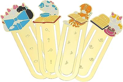 Amazon.com : Starte 3Pcs Funny Cute Cat Theme Metal Bookmark for Cat ...