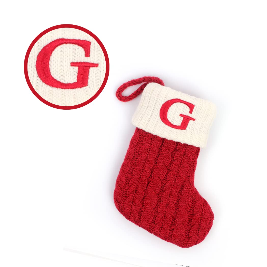 Amazon.com: Christmas Stockings with Initials, 7.1 Inches Small ...