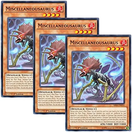 Yu-Gi-Oh! y3 Pieces setz English Version SR04-EN014 Miscellaneousaurus ...