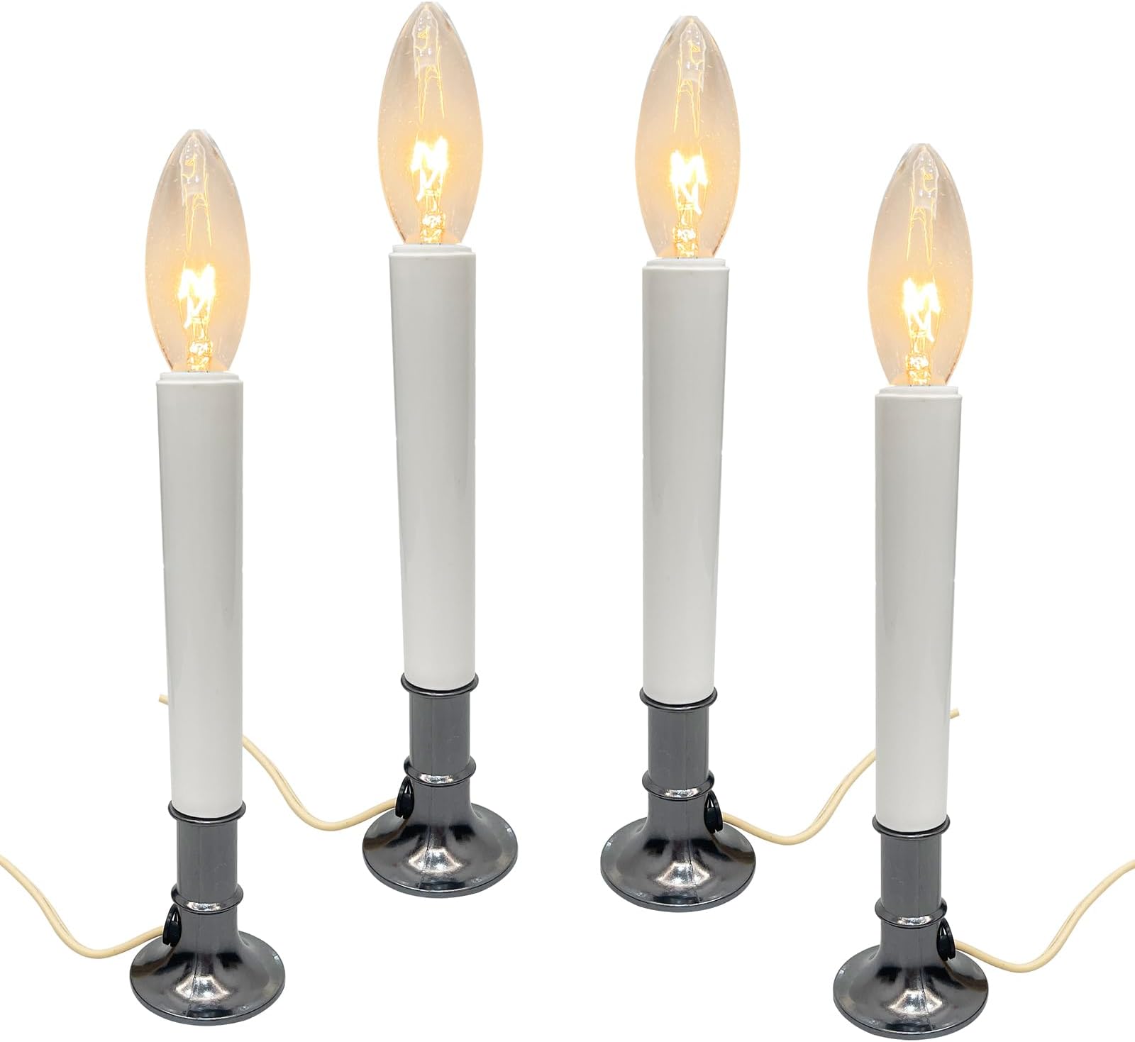 Amazon.com: 4 Pack Electric Window Candles Lights with Nickel Plated ...