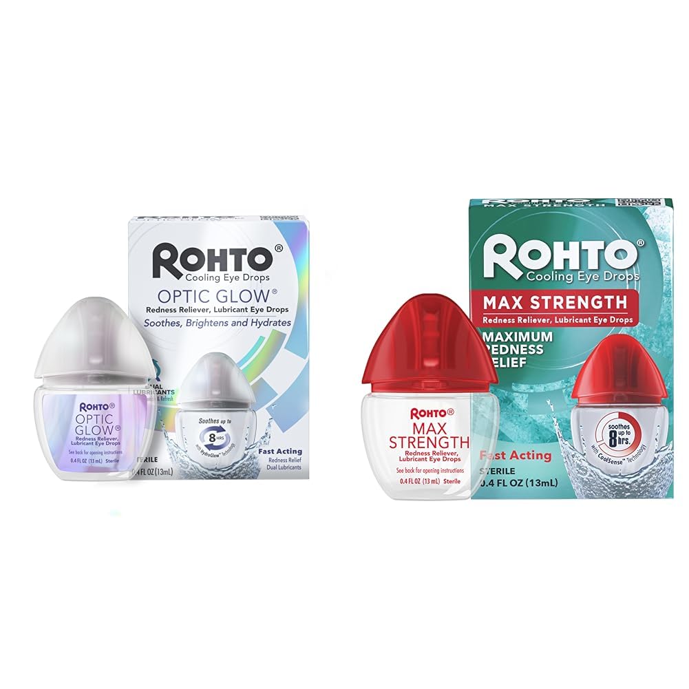 Amazon.com: Rohto Optic Glow Redness Reliever Eye Drops Maximum ...