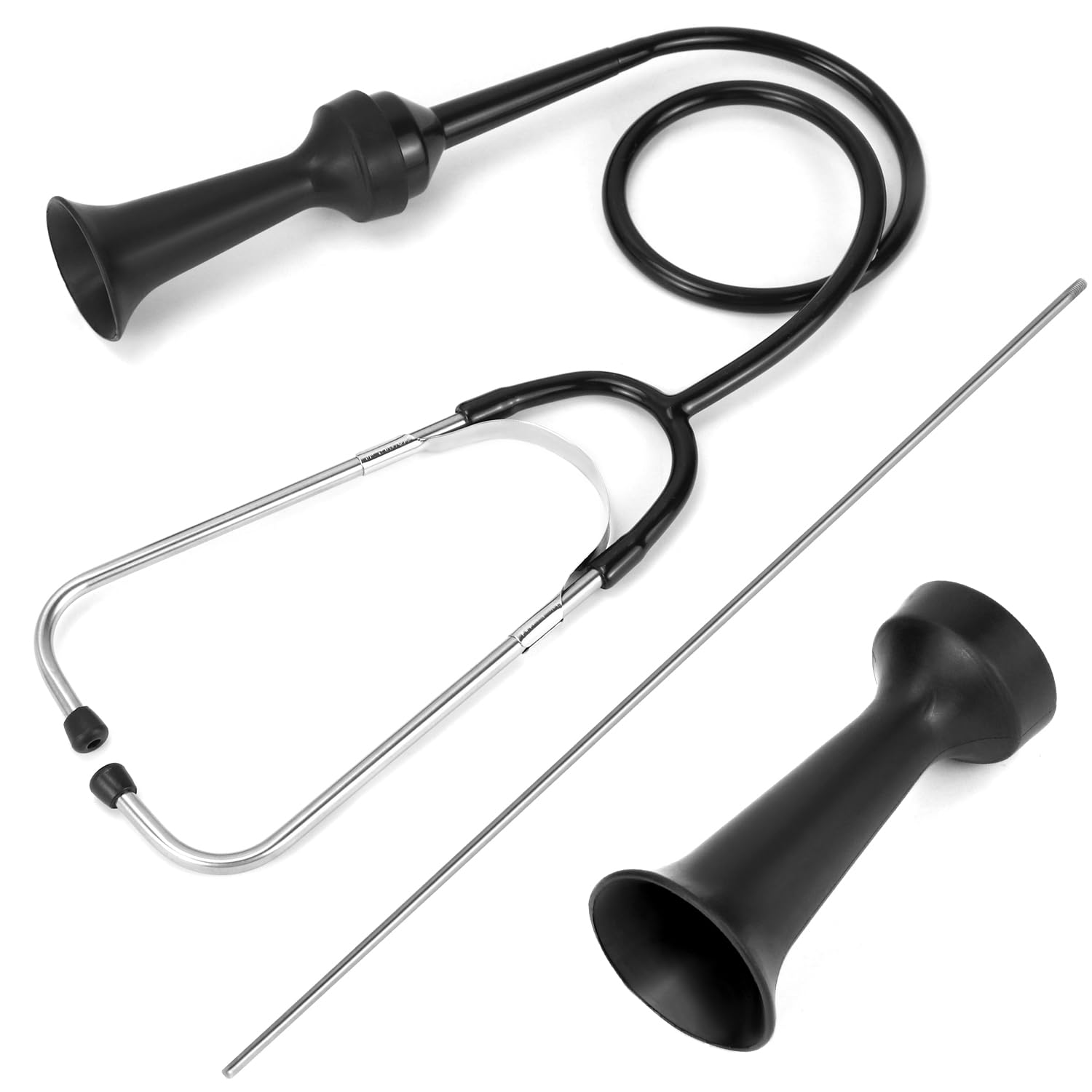 Amazon.com: QWORK Mechanics Stethoscope Kit, 3 Piece Automotive Engine ...