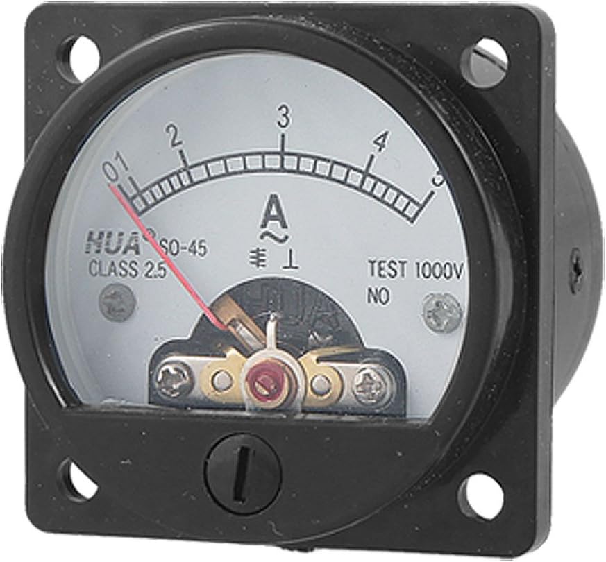 sourcing map Class 2.5 Accuracy AC 0-5A Round Analog Panel Meter ...