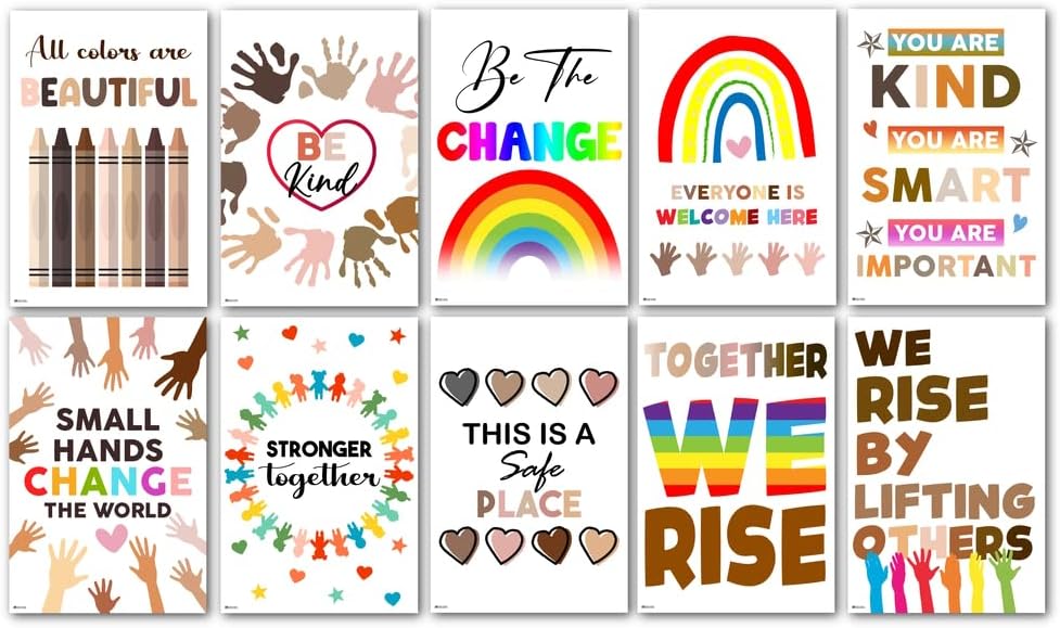 Amazon.com: Diversity Posters for Classroom Decorations School ...